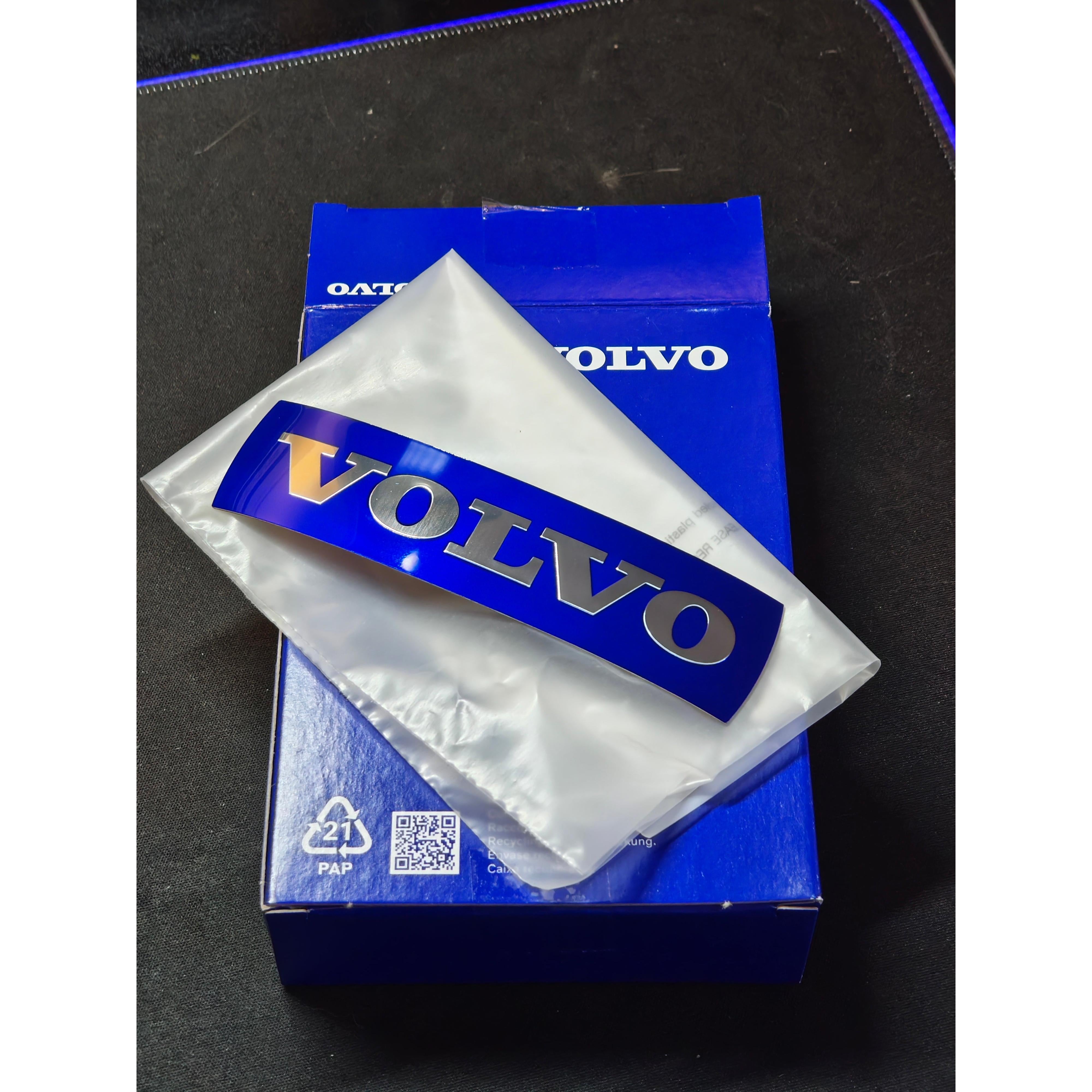 Genuine Volvo Front Grille Emblem – Blue & Chrome OEM Badge 11.5cm ...